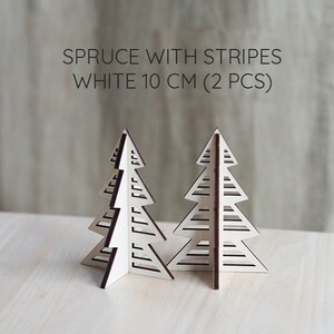Wooden Christmas Trees 2 Pcs (height 10 Cm) - Etsy