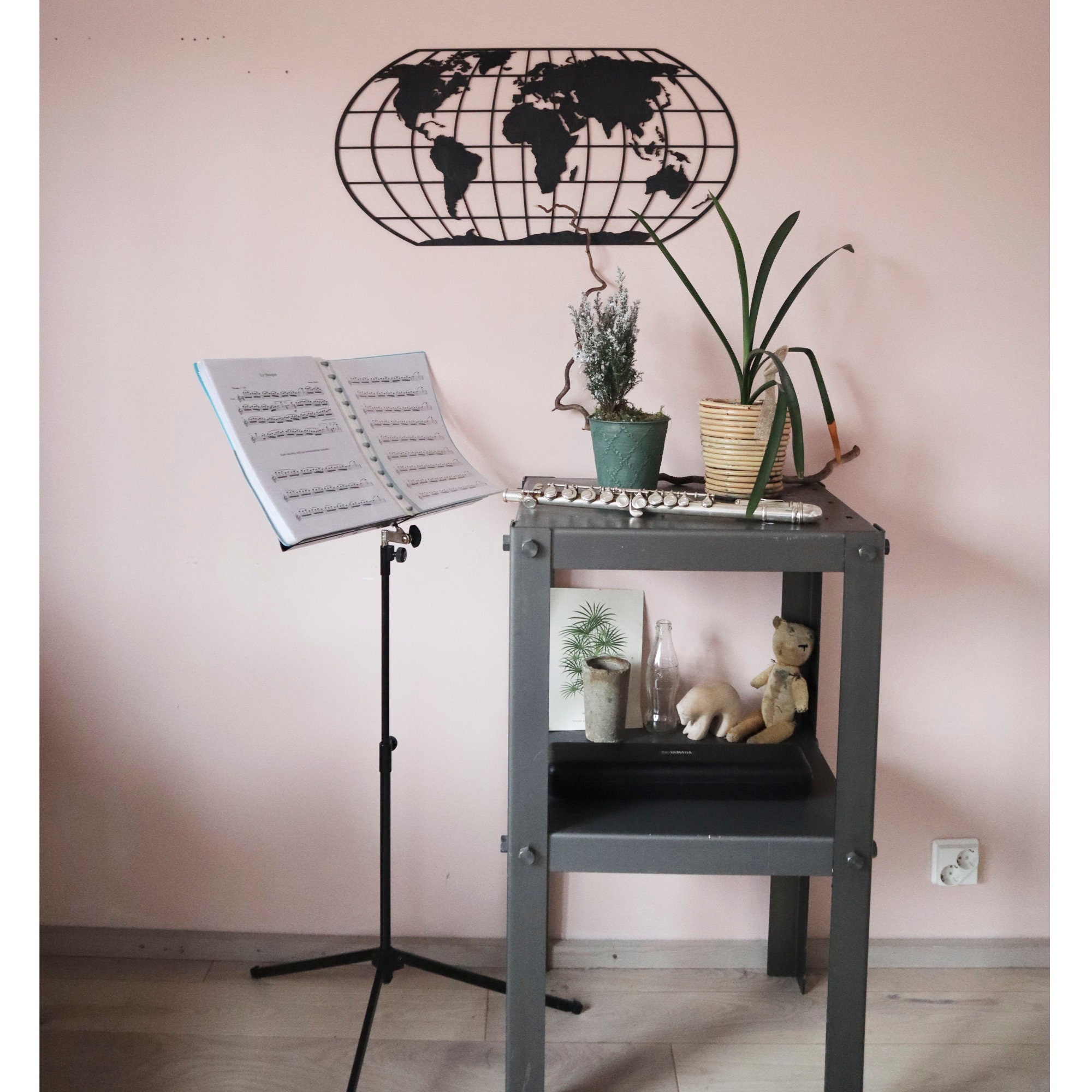 Wooden World Map "meridian" - Etsy