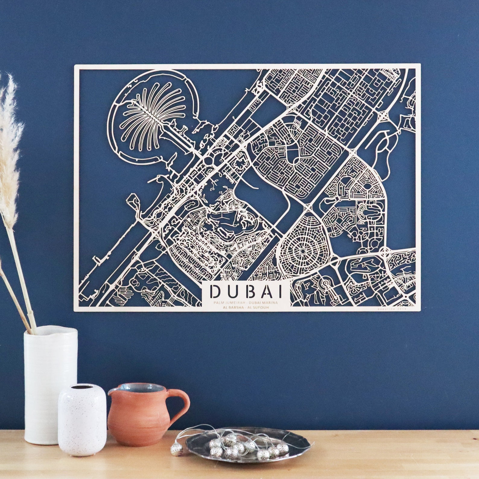 Wooden Map of Dubai - Etsy