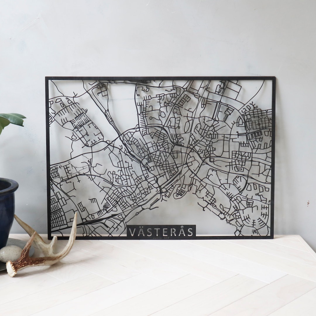 Wooden Map of Västerås - Etsy