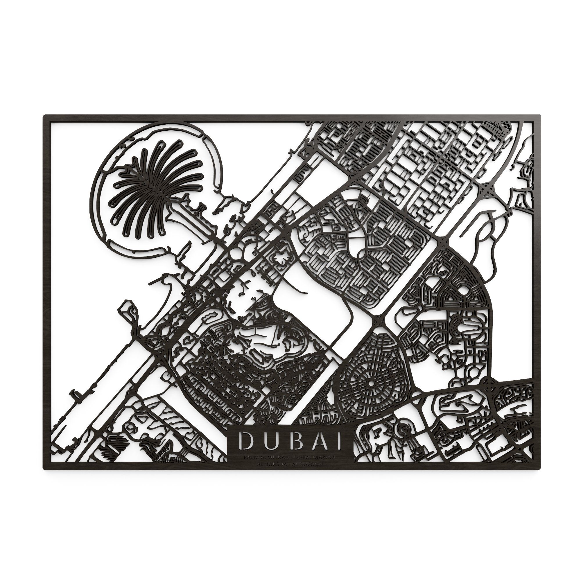 Wooden Map of Dubai - Etsy