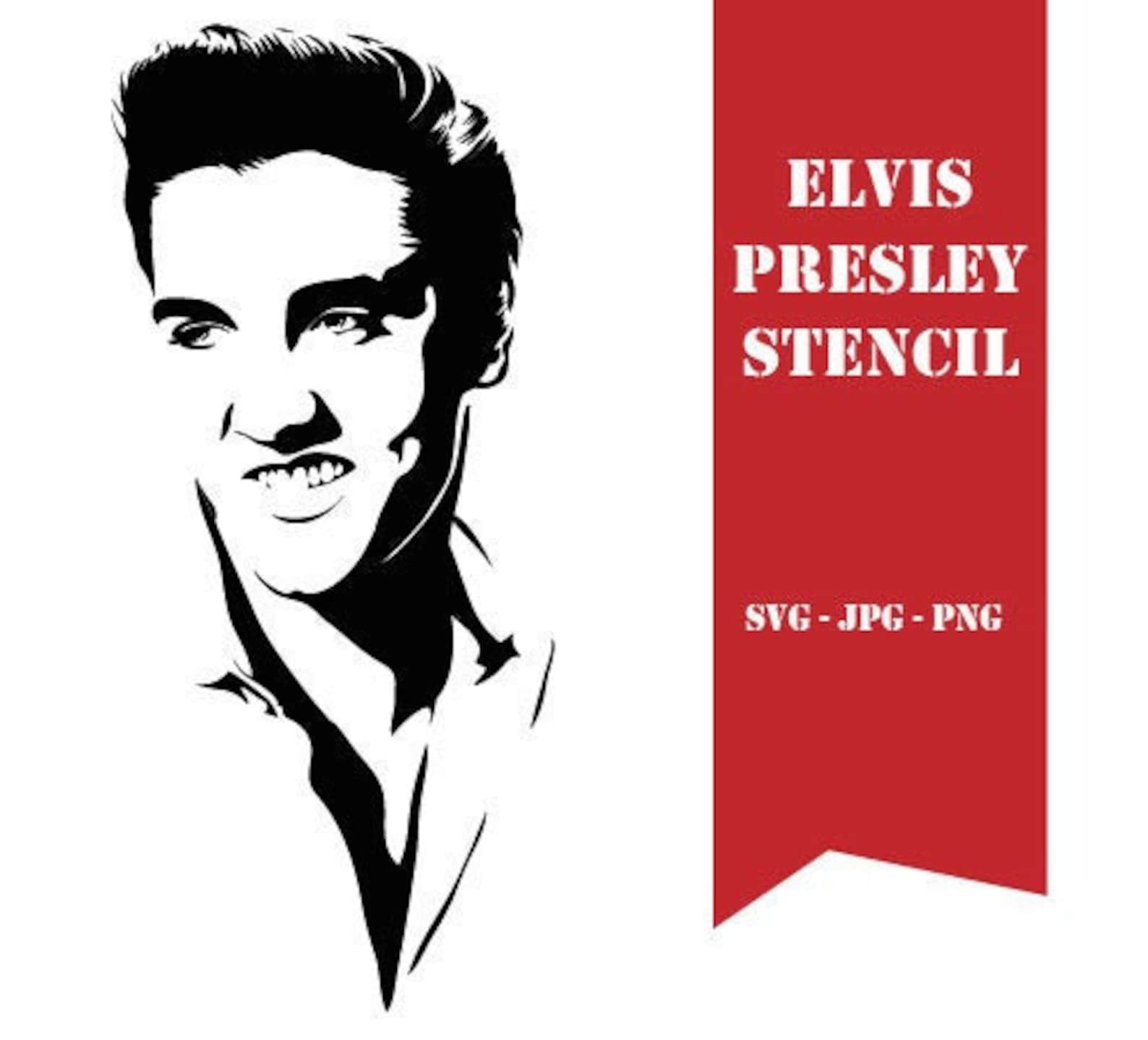 Elvis Presley SVG Elvis Presley STENCIL Home Wall Art | Etsy