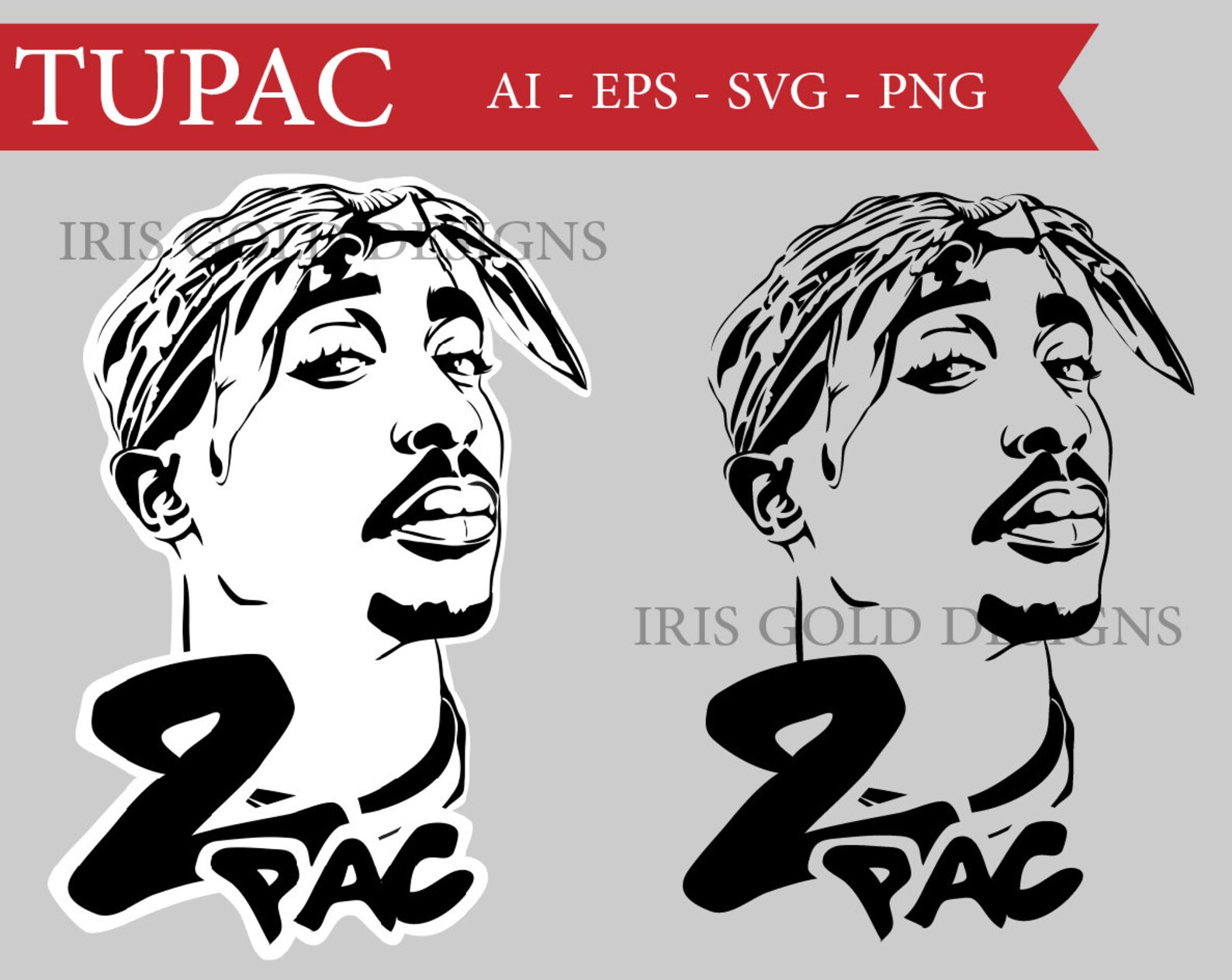 Tupac Silhouette Tupac Shakur Silhouette Tupac SVG Cut File | Etsy