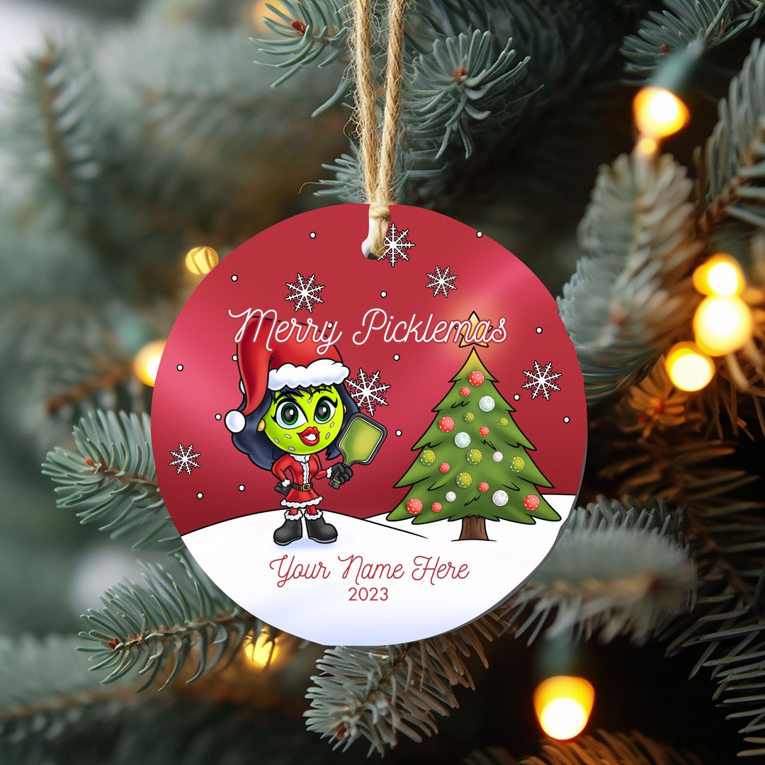 Personalized Pickleball Ornament, Pickleball Christmas, Pickleball ...