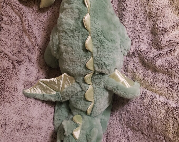 Weighted 1-10lbs Large Jumbo Giant Big Green Dragon Plush for Anxiety ...