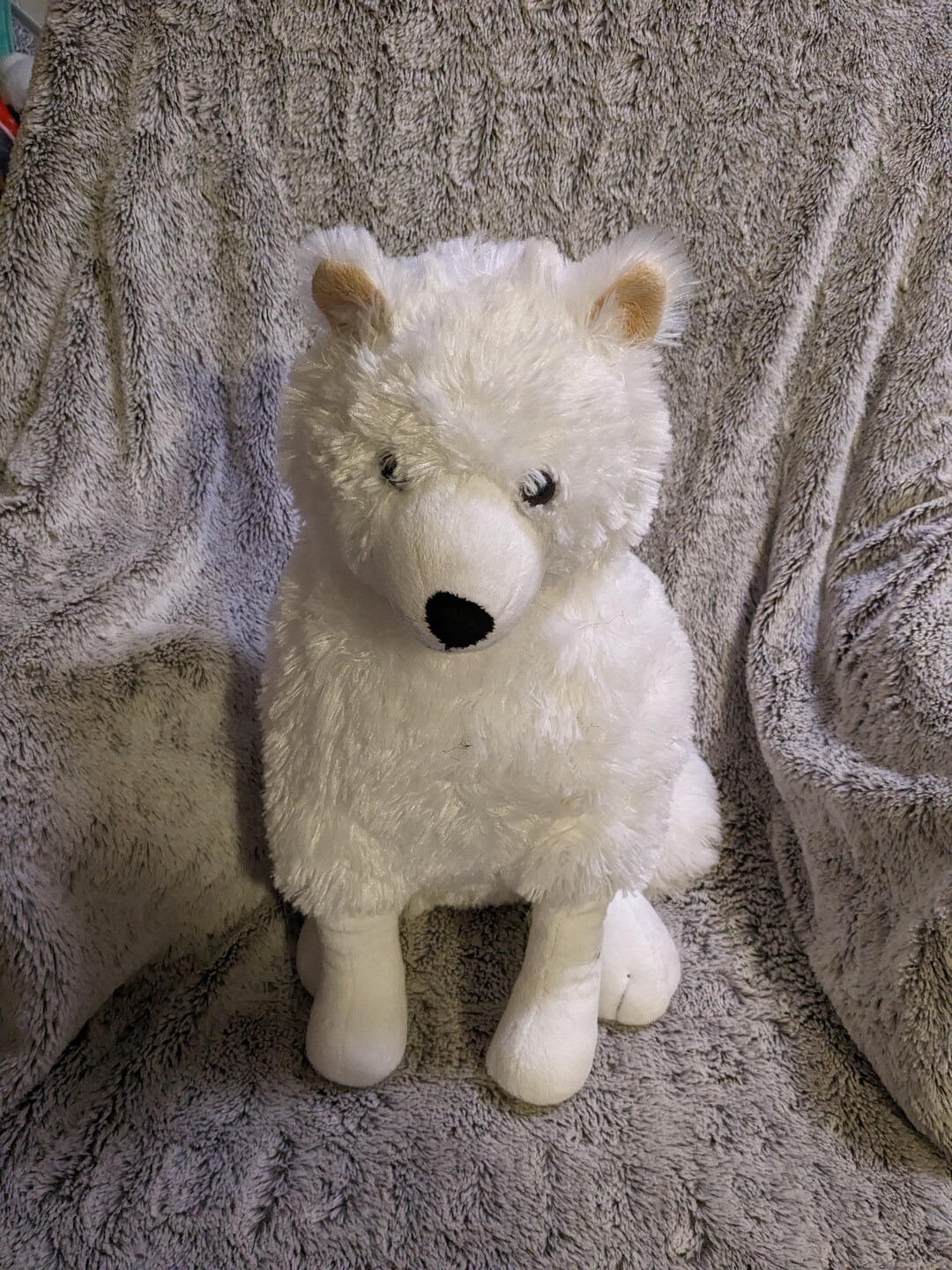 Weighted 1-8lbs Large White Arctic Fox Plush for Anxiety, ADHD, Stress ...