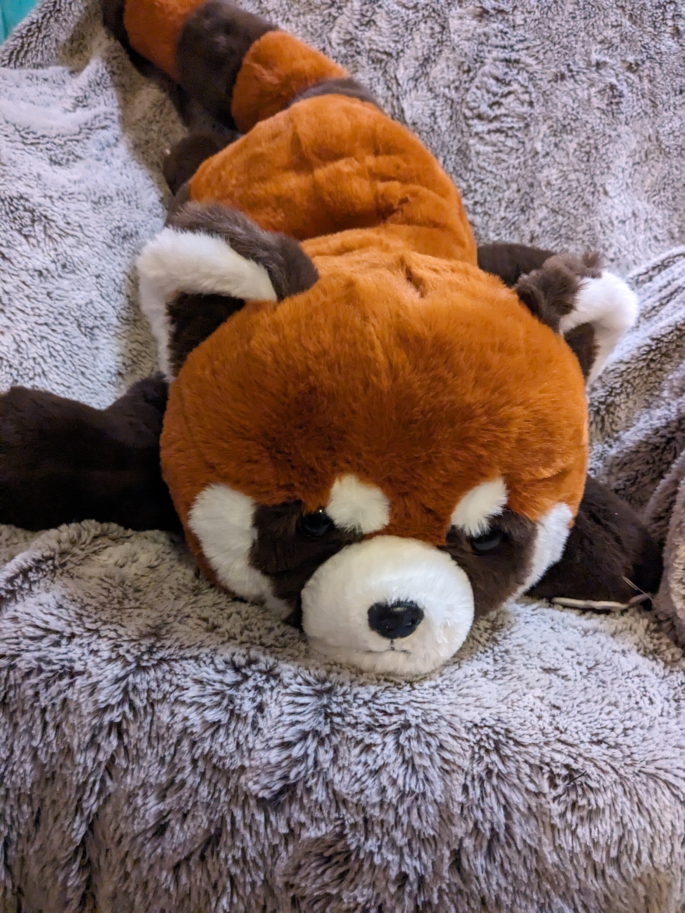 Giant red panda plush store