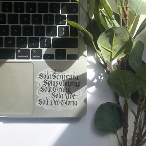 Clear Five Solas Sticker Christian Sticker, Faith Vinyl Water Bottle ...