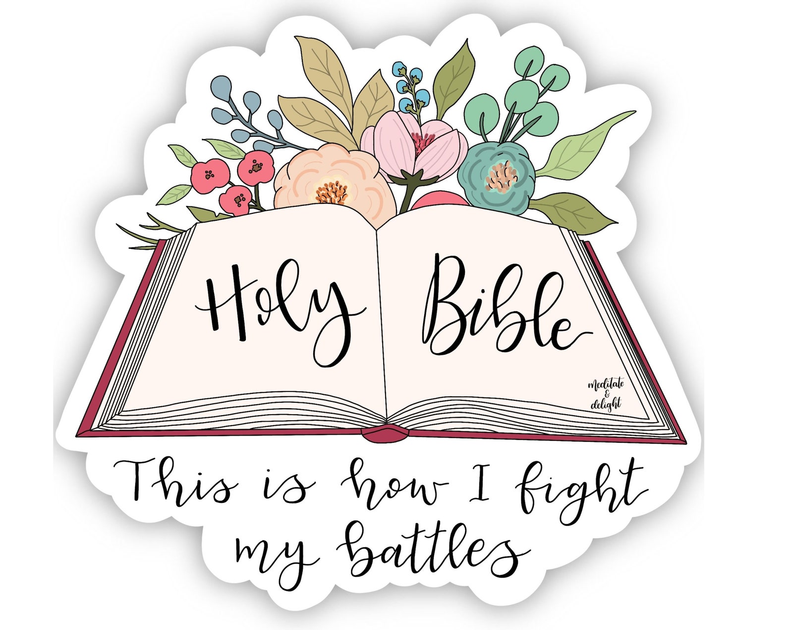 Holy Bible Sticker Waterproof Vinyl Laptop Water Bottle Etsy