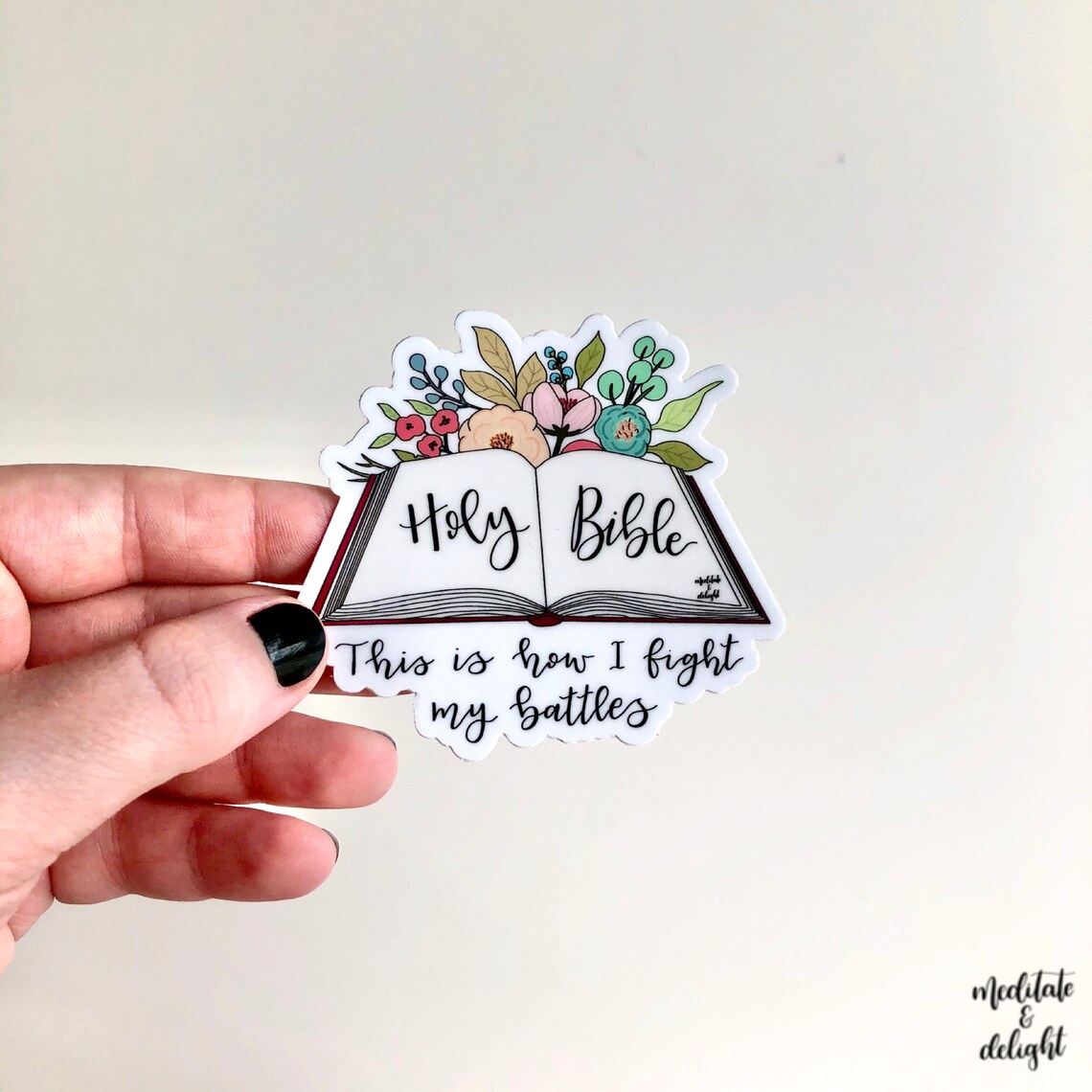 Holy Bible Sticker 76x45mm Waterproof Vinyl Sticker For Etsy