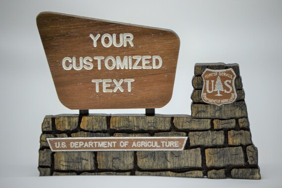 Customizable Park Sign Magnet US Forest Service | Etsy