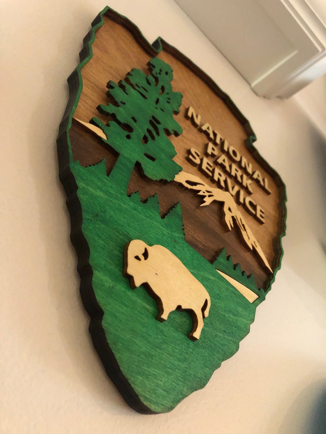 Beautifully Hand-stained NPS National Park Service Wall Hanging ...