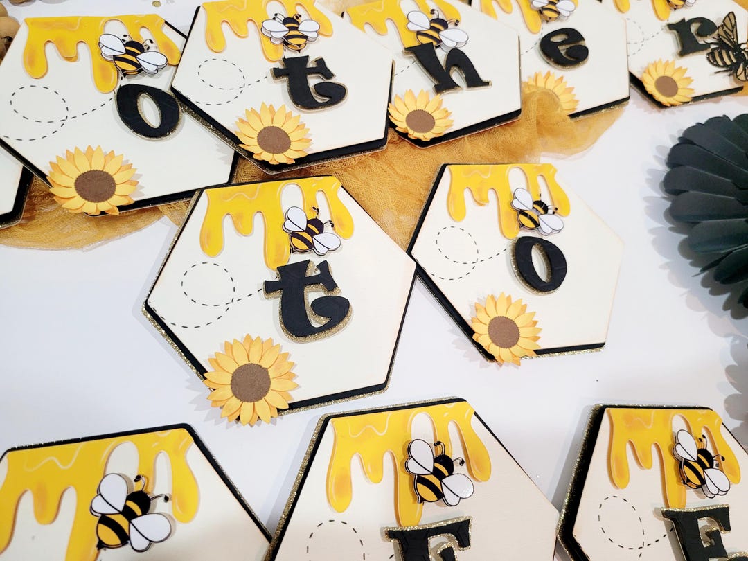 Bee Banner, Mother to BEE Banner, Sweet as Can BEE Banner, Birthday ...