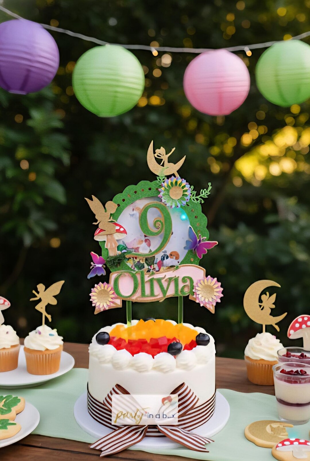 Fairy Shaker Cake Topper With Lights: Glitter Party Decoration - Etsy