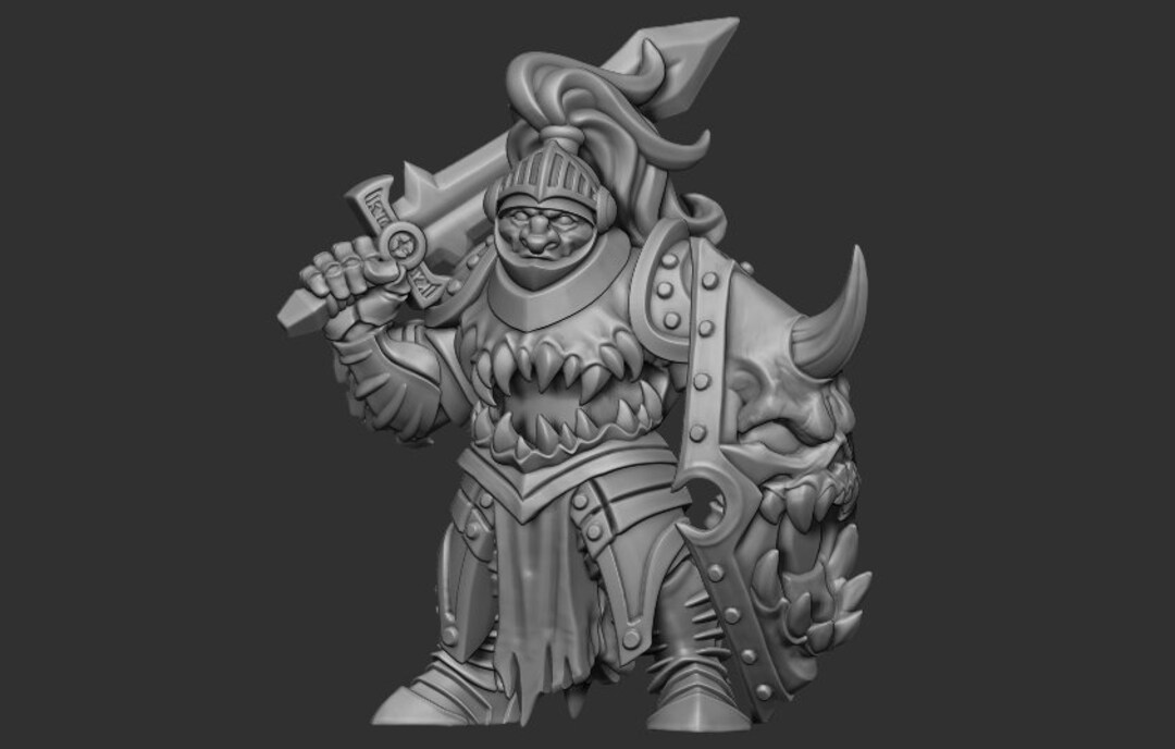 The Grumm paladin 32mm or 28mm Fantasy Miniature D&D - Etsy