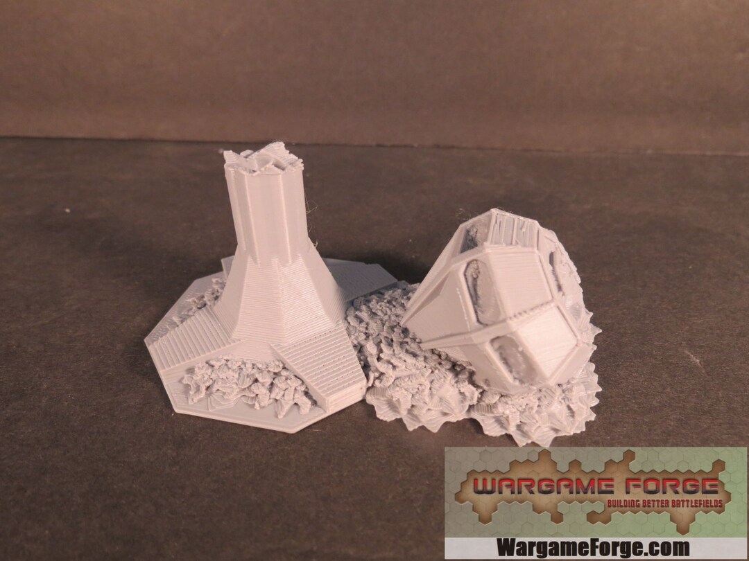 Ruined Air Control Tower, Tabletop War Game Terrain Battletech - Etsy