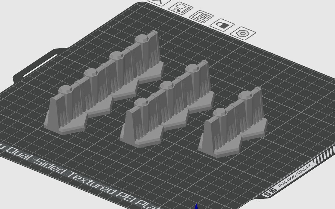 2-3-4 Hex Anti Mech Straight Walls Tabletop War Game Terrain Battletech ...