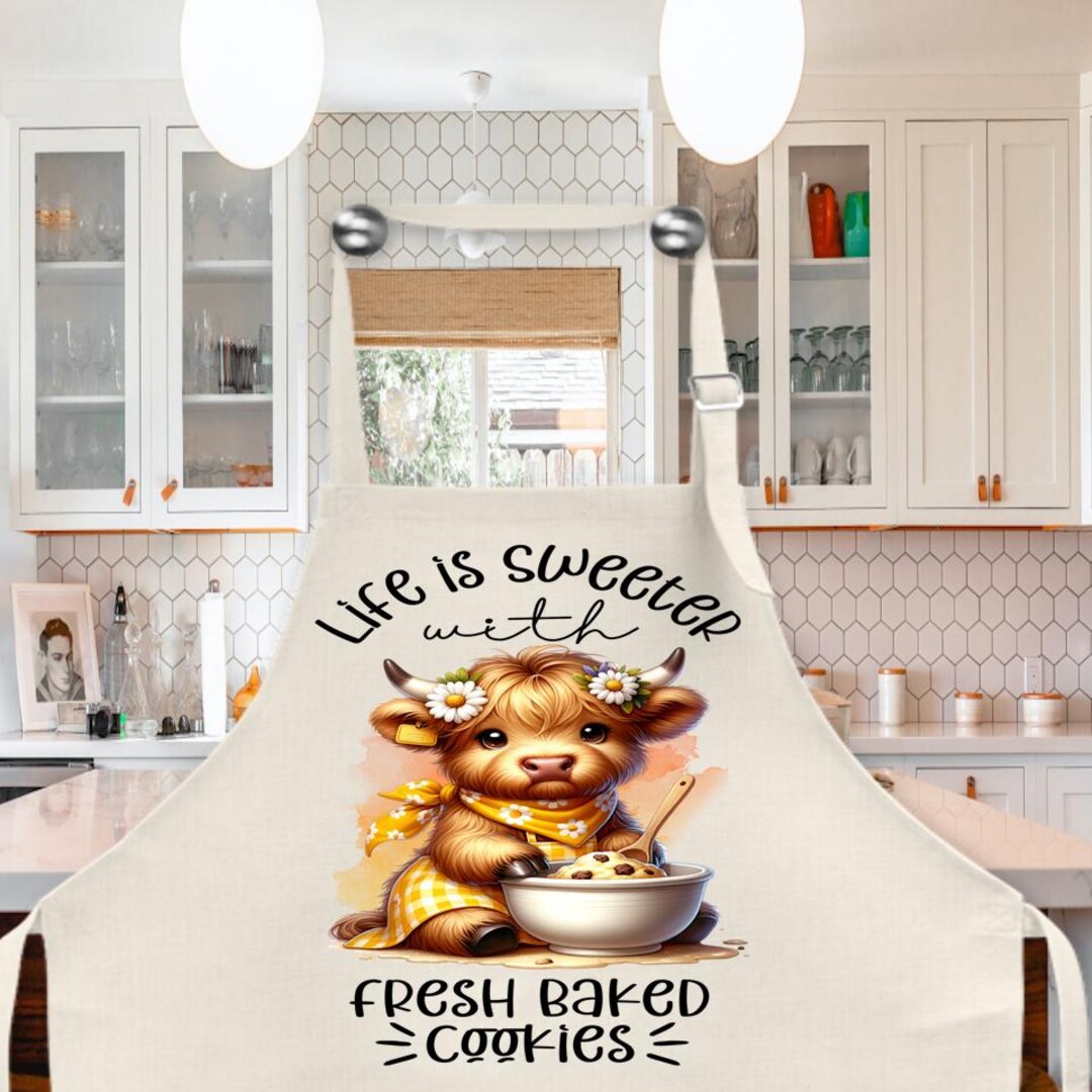 Cooking Heifer Apron, Personalize, Funny Cooking, Heifer Theme Apron ...