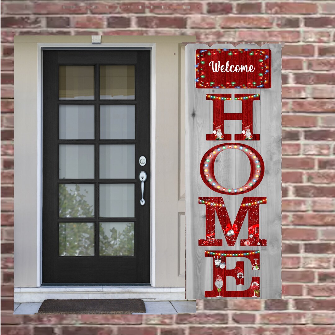 Interchangeable 'HOME' Porch Sign: Seasonal Welcome Decor - Etsy