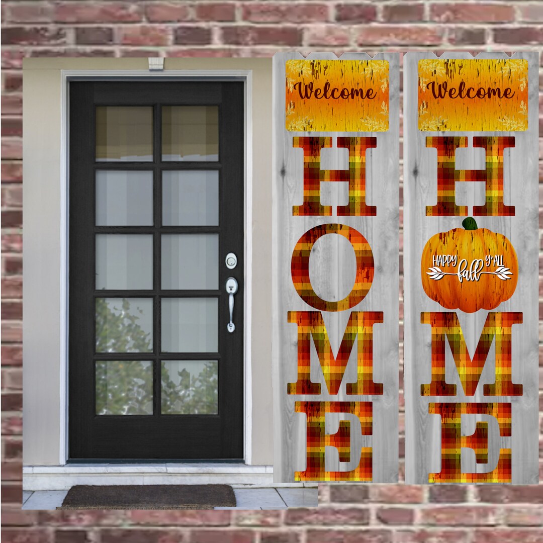 Sublimated Front Porch Welcome Sign: Interchangeable Holiday Decor - Etsy