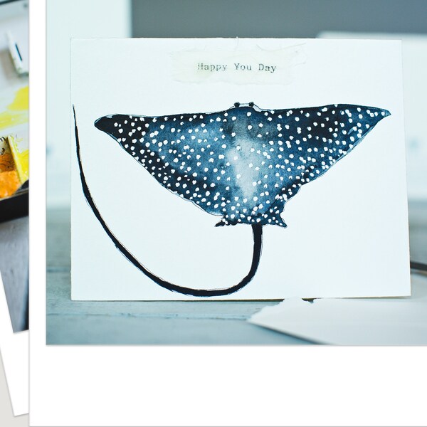 Trail Runner Card, Trail Running Card, Running Card, Hand Painted Card ...