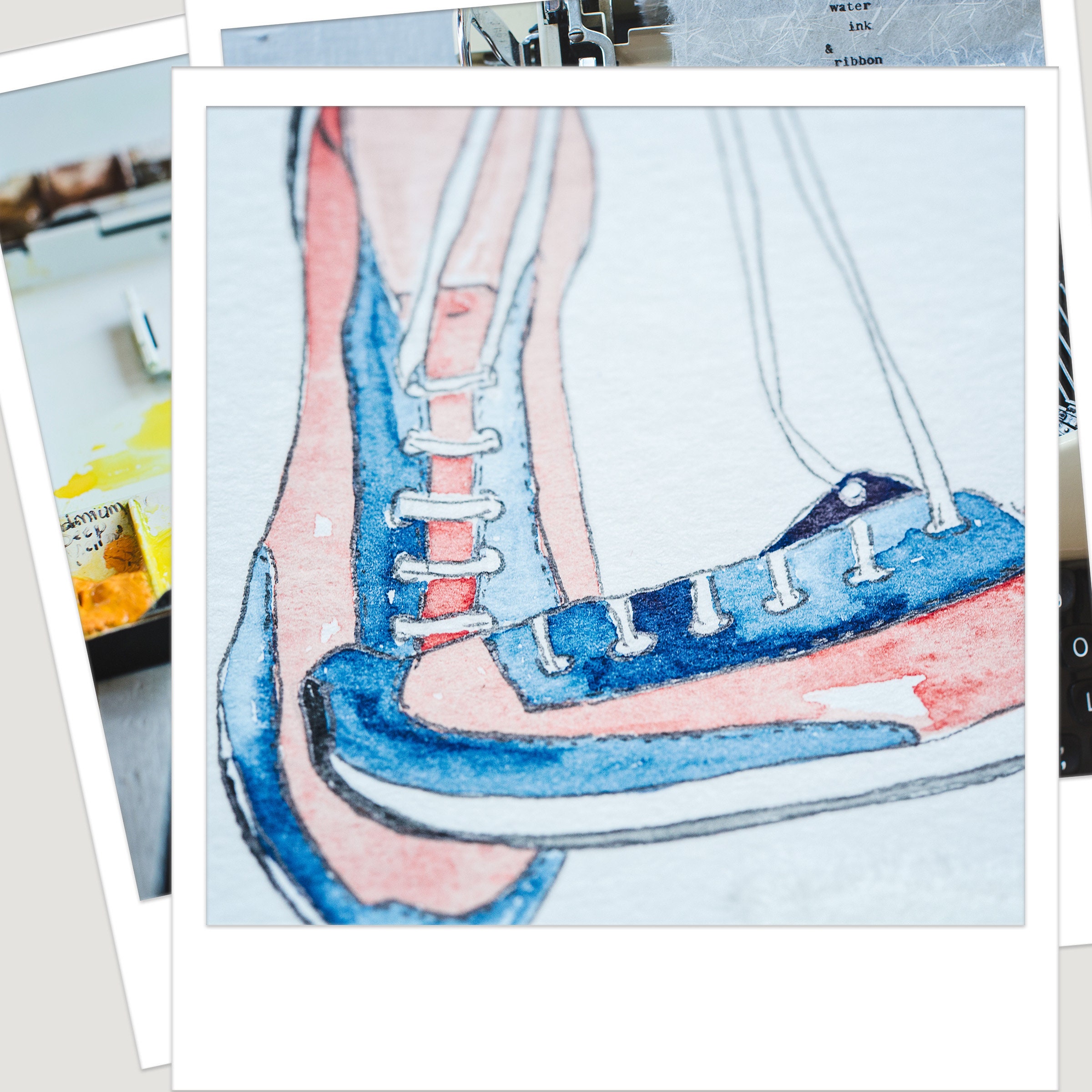 Runner Card, Running Card, Hand Painted Card - Etsy