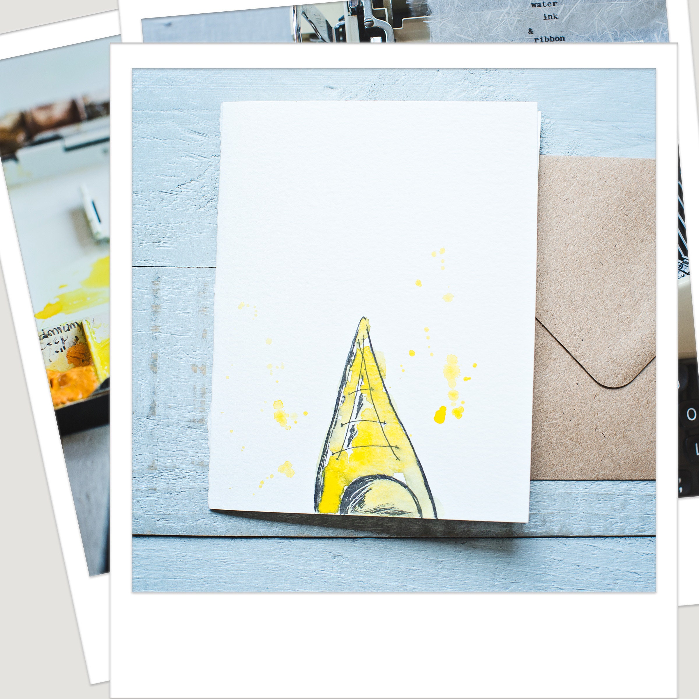 Kayak Card, Kayaker Card, Hand Painted Card - Etsy