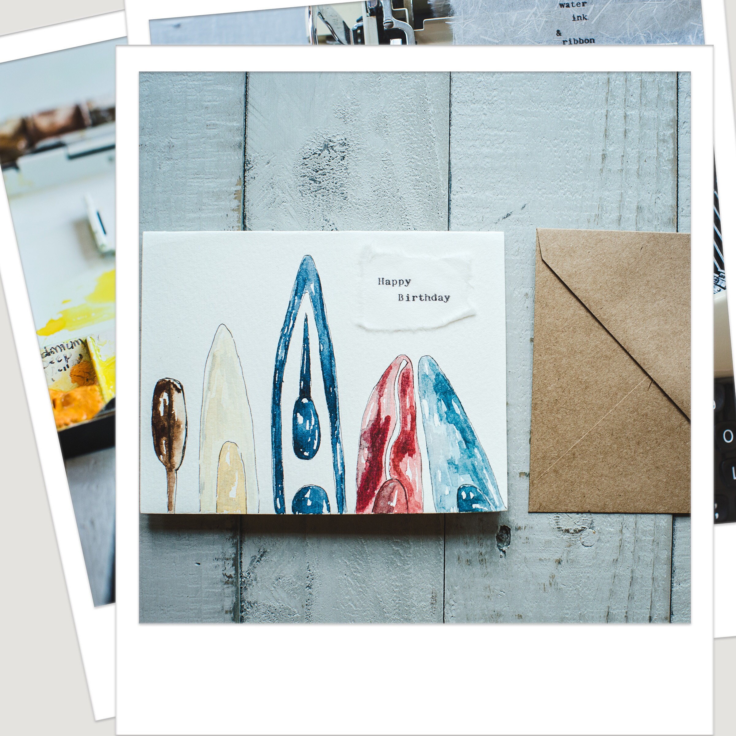 Kayak Card, Kayaker Card, Hand Painted Card - Etsy