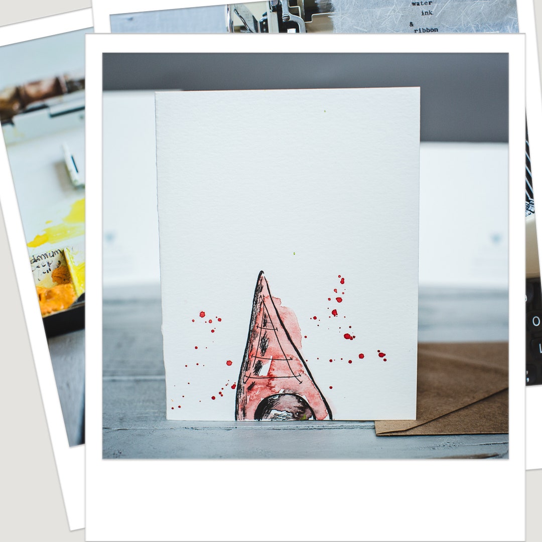 Kayak Card, Kayaker Card, Hand Painted Card - Etsy