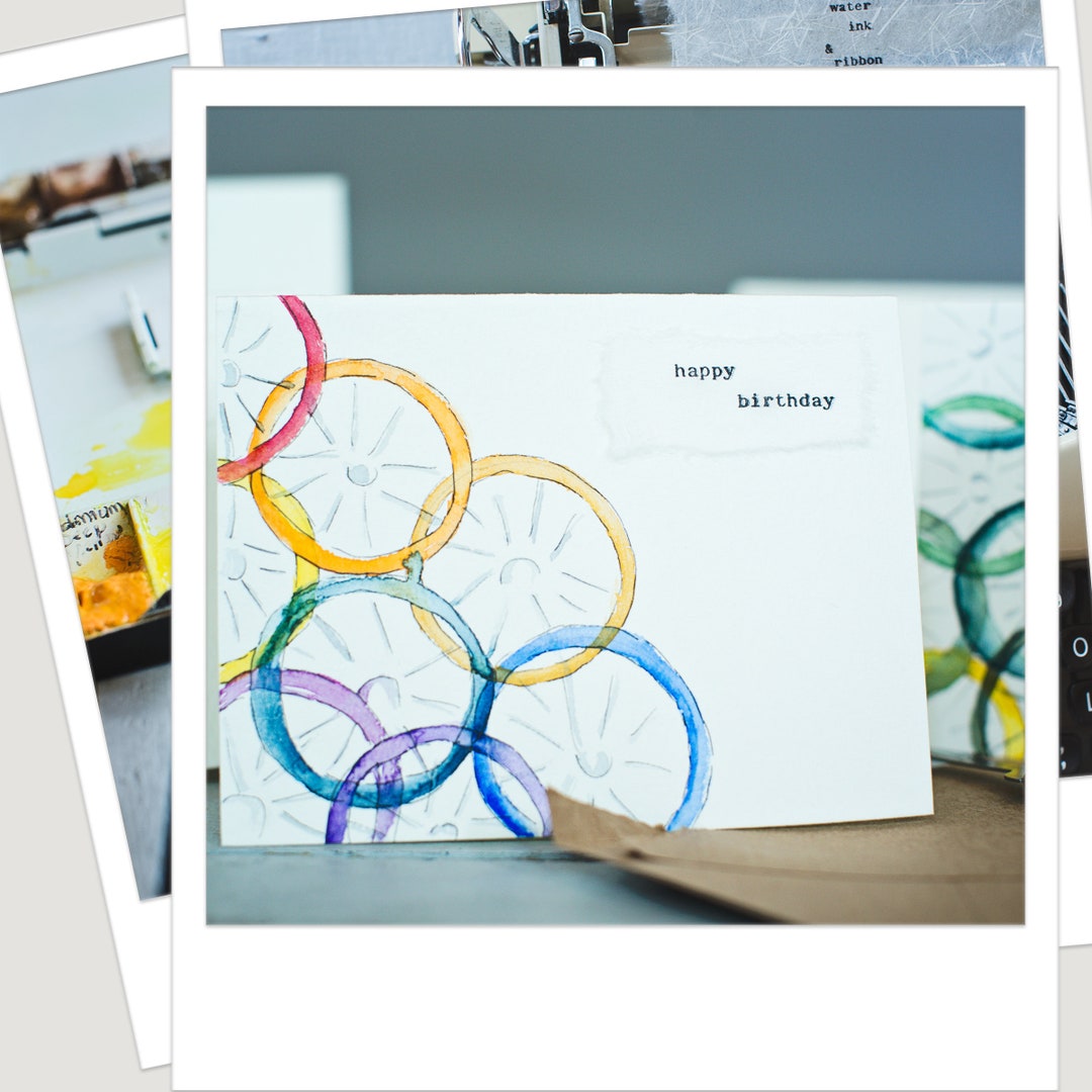 Bicycle Card, Bike Card, , Hand Painted Card - Etsy