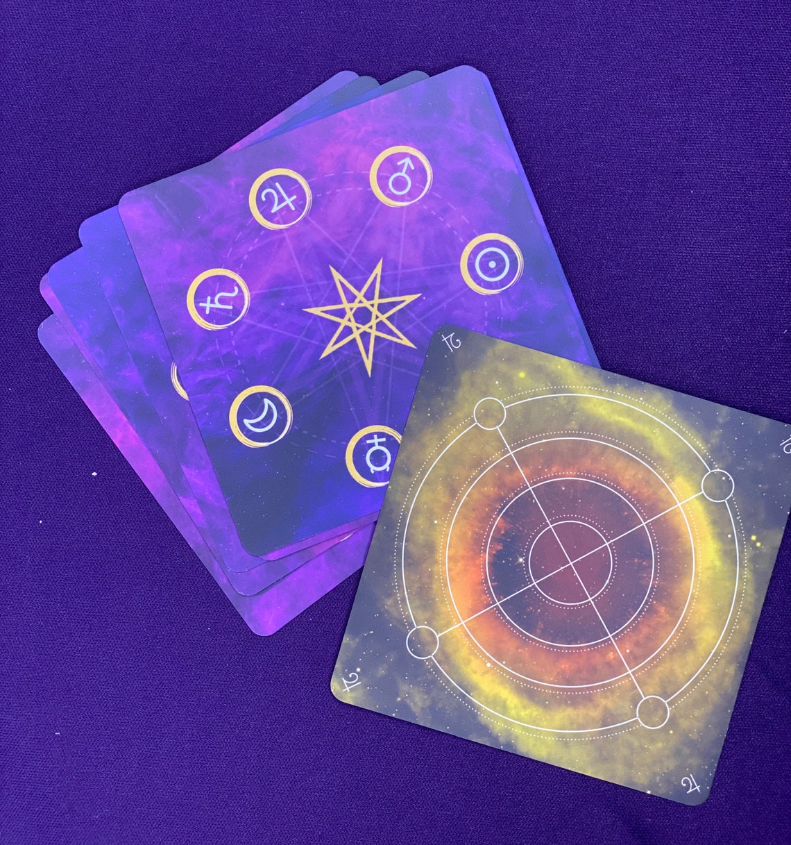 Planetary Crystal Grid / Tarot Cloth Jupiter Venus Mars | Etsy