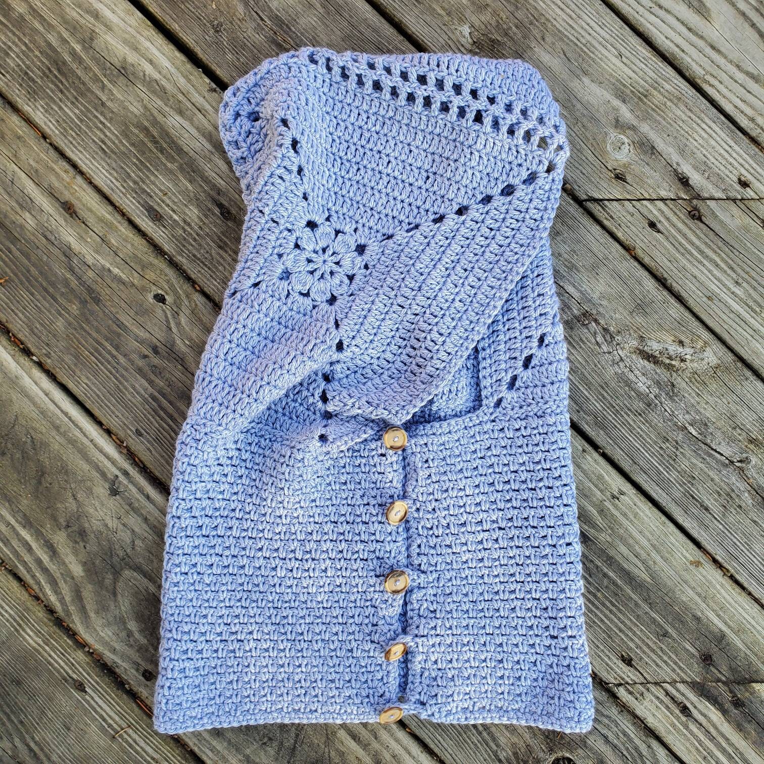 Granny Square Hoodie Crochet Granny Square Flower Hooded - Etsy