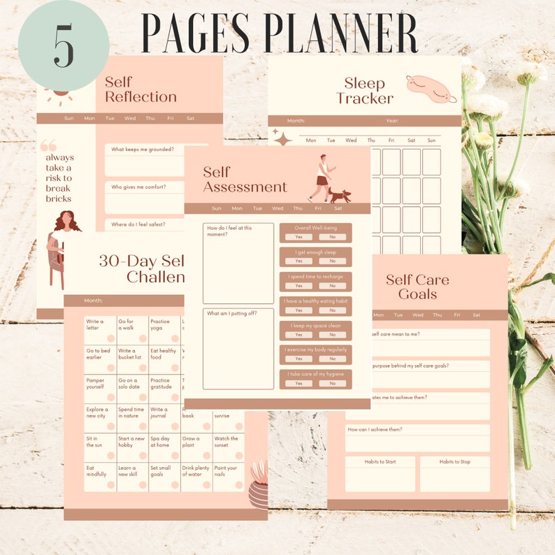 Self Care Journal, Self Care Kit, Self Care Planner, Self Care ...