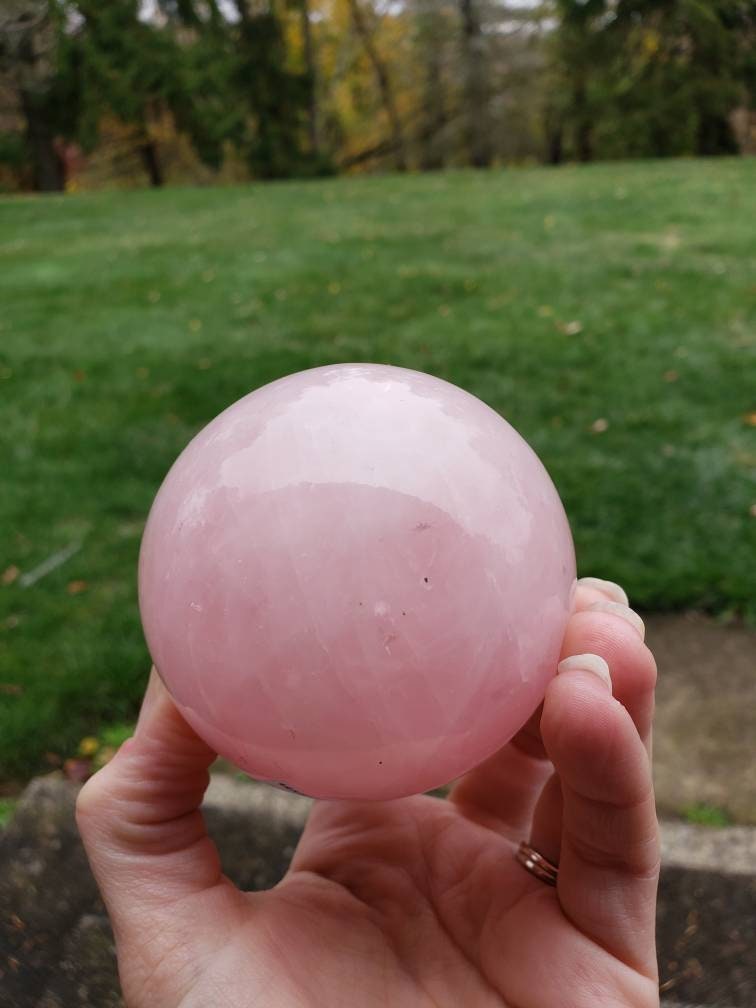 Stunning Rose Quartz Sphere. 71mm 500 grams. Large | Etsy