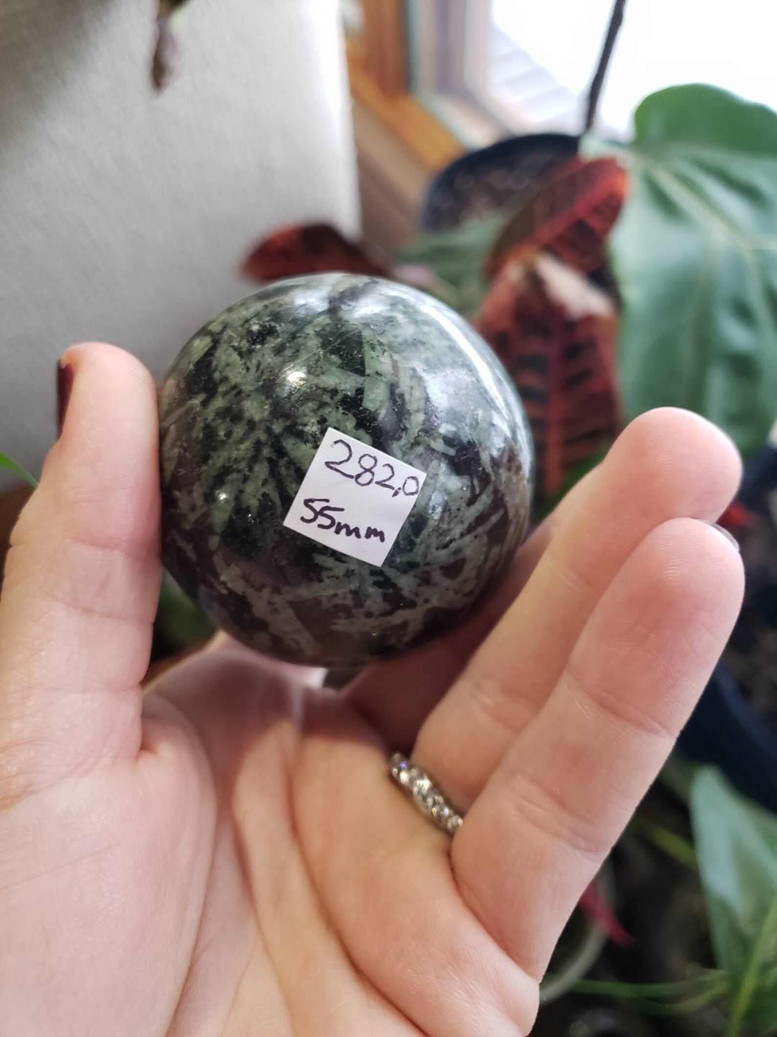 Stunning Chinese Writing Stone Sphere 55mm 282 Grams. Large ...
