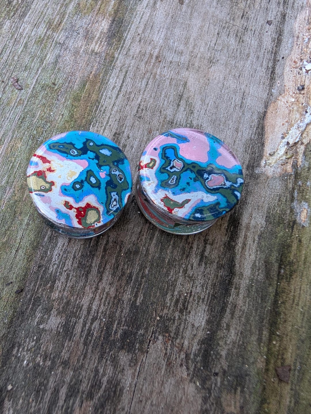 Unique Graffiti Style Ear Gauges / Plugs. 20mm Resin. Multicolor ...