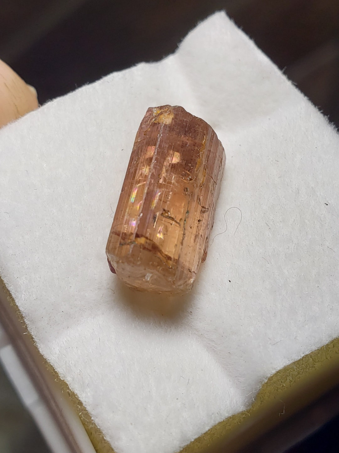 Imperial Topaz Crystal. Pink Peachy Colors Pastel Colors. 2 Gram 15mm X ...