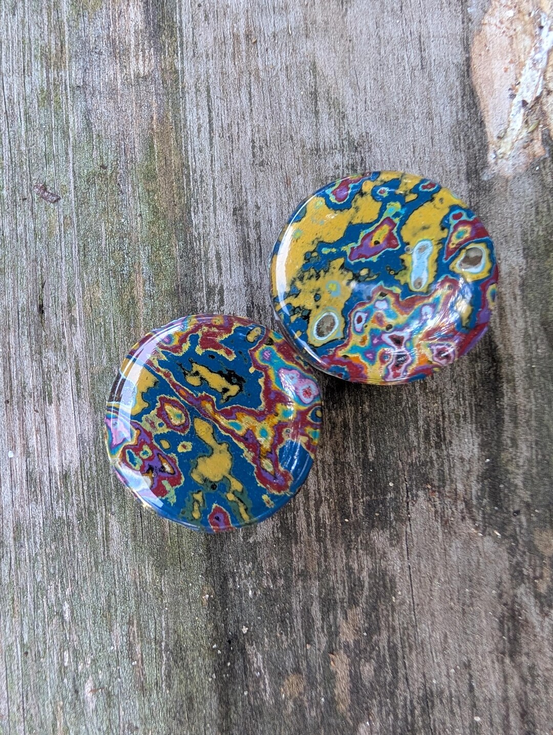 Unique Graffiti Style Ear Gauges / Plugs. 25mm Resin. Multicolor ...