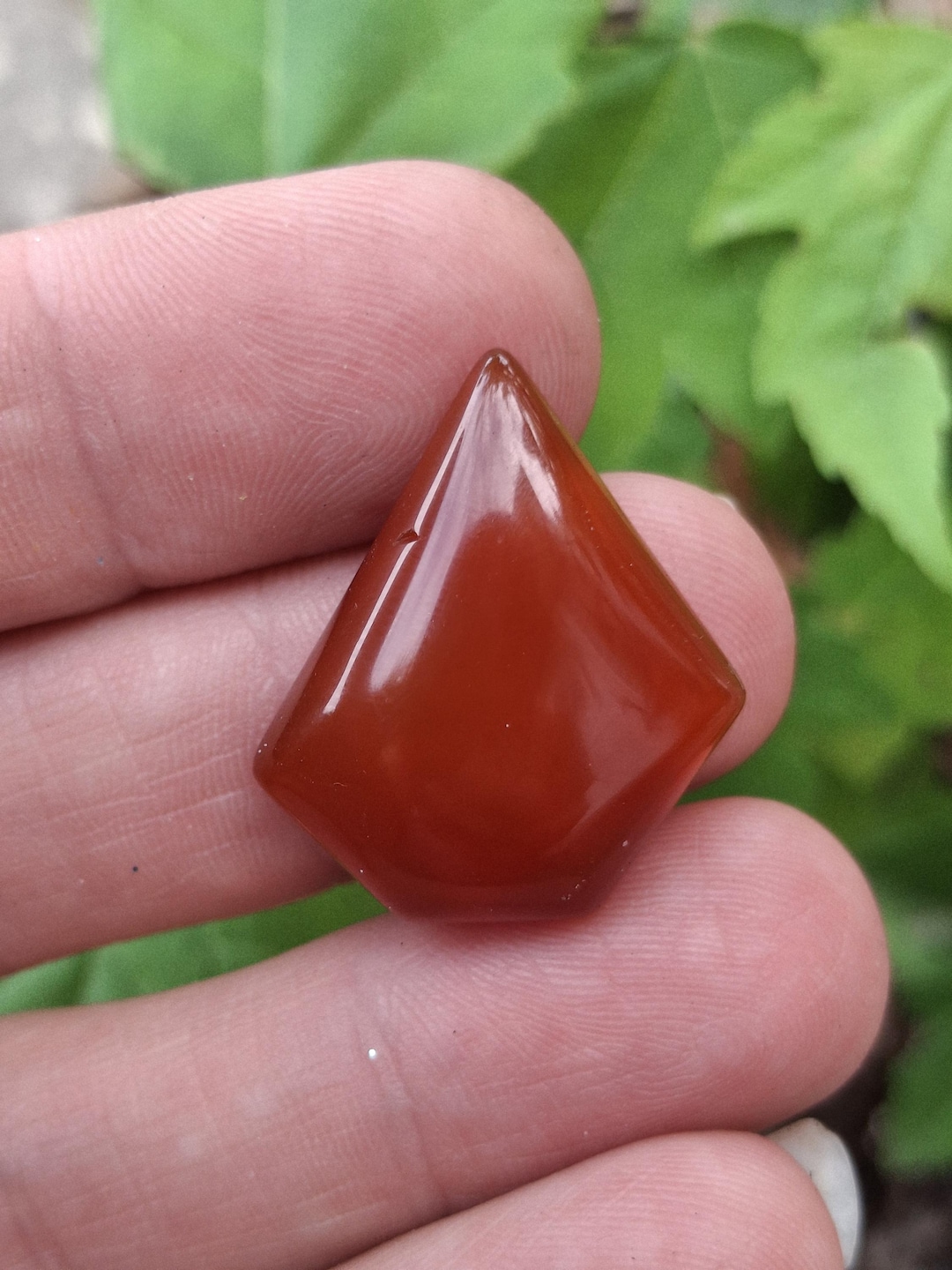 Gorgeous Carnelian Cabochon! Freeform Cabochon. 25mm X 22mm. 4.3 Grams ...