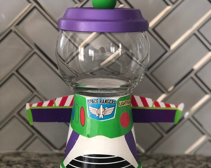 Toy Story Party Candy Jar Gumball Centerpiece Decoration Buzz Lightyear ...