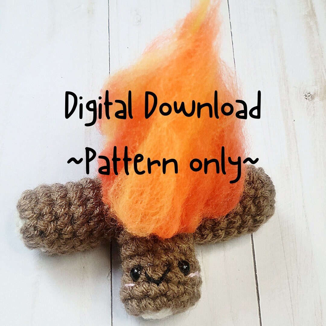 Crochet Campfire Pattern-digital Download Pattern-amigurumi-camping Trip-crochet With Slicker ...
