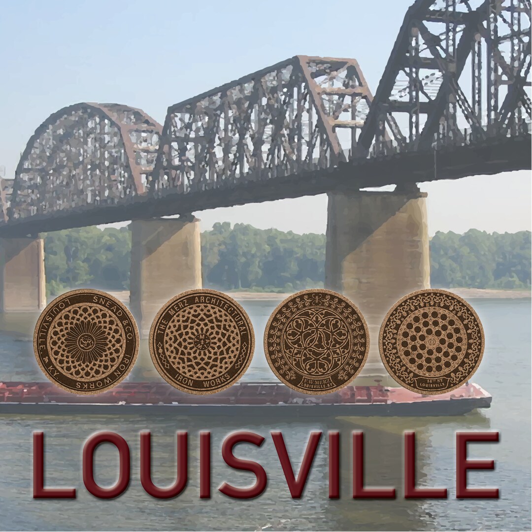 Manhole Cover Coasters-louisville, KY - Etsy