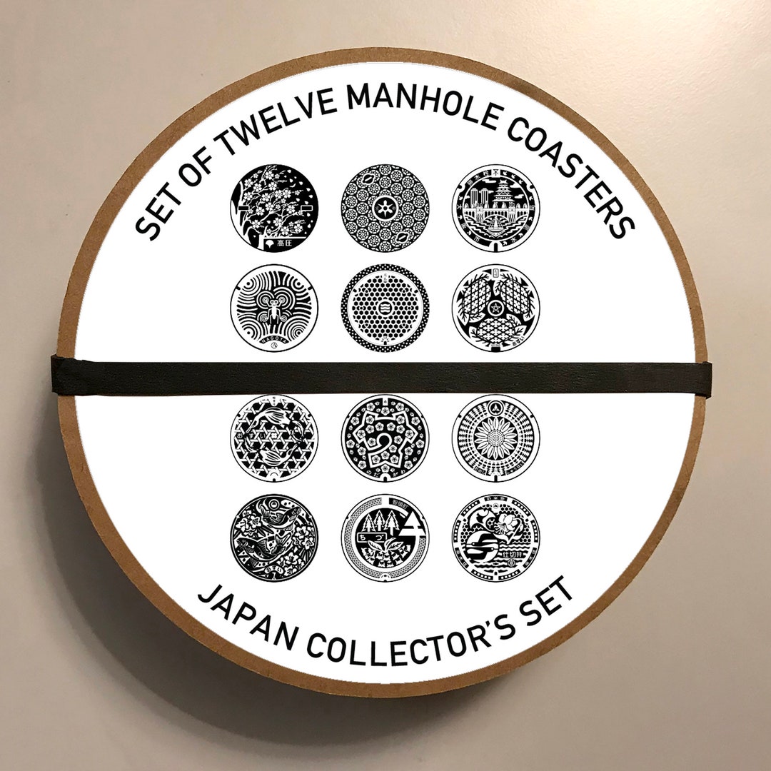 Manhole Cover Cork Coasters-collector's Set: All USA, All Japan, All ...