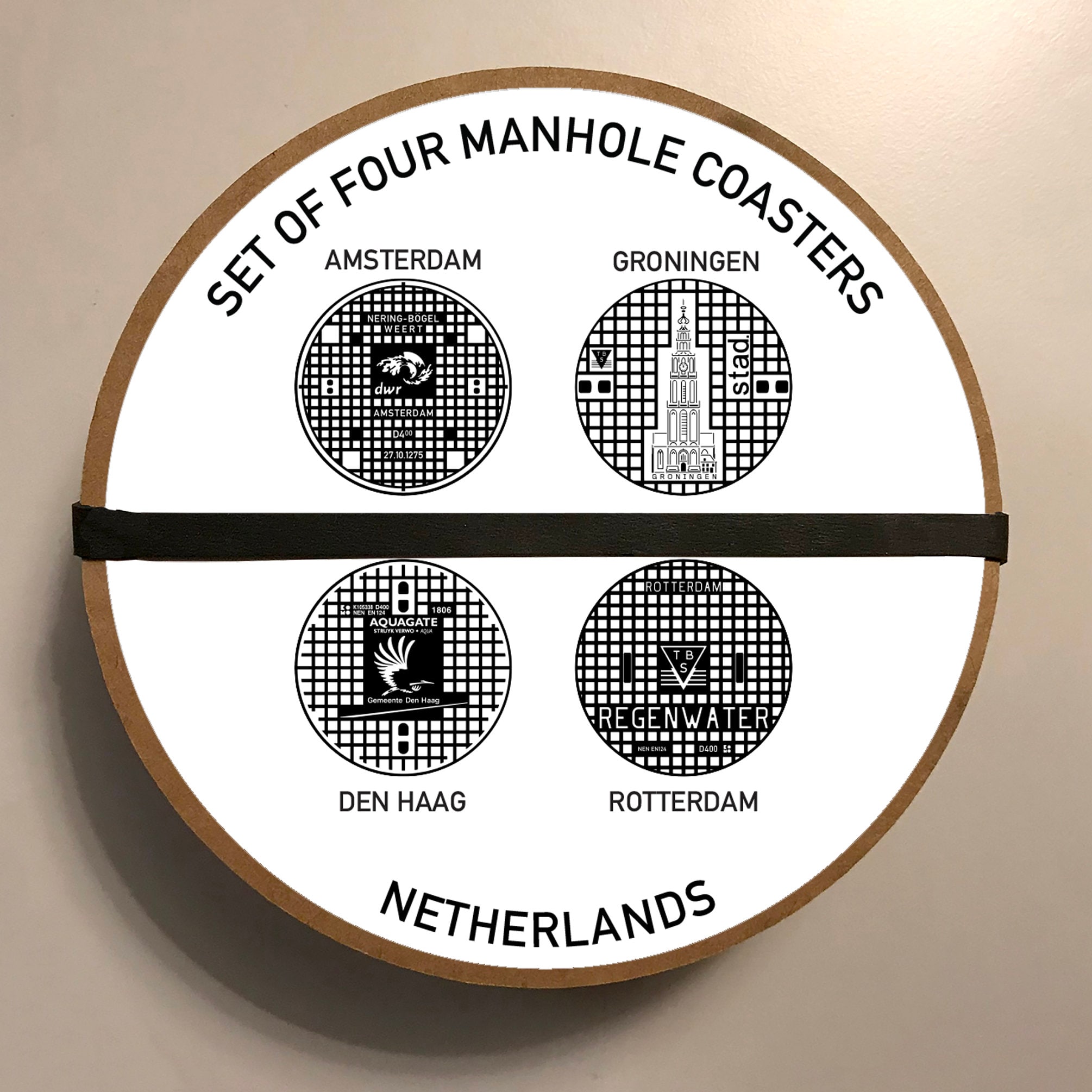 Netherlands: Manhole Cover Coasters-go Dutch With Amsterdam, Den Haag ...