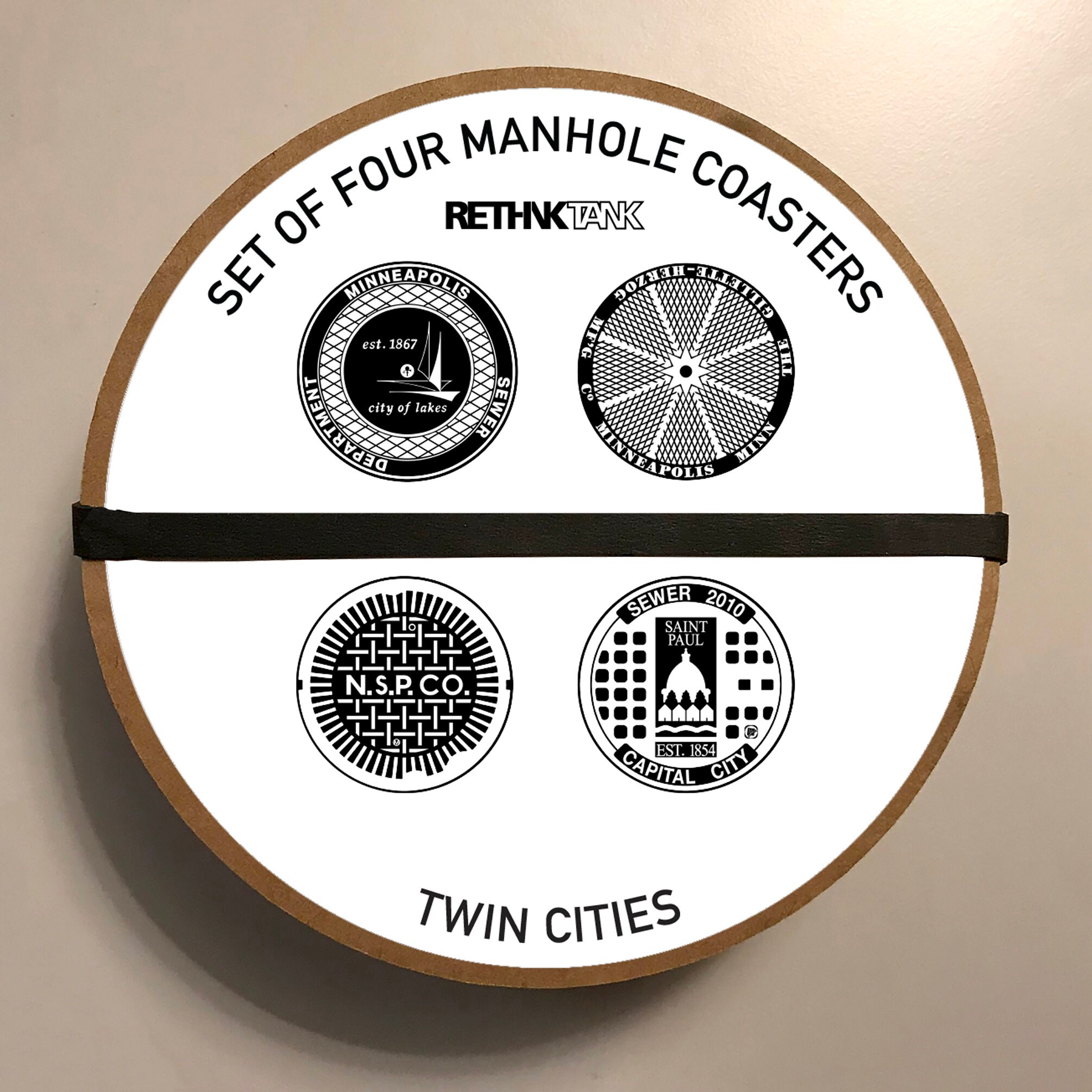 Manhole Cover Coasters-twin Cities: Minneapolis & St. Paul - Etsy