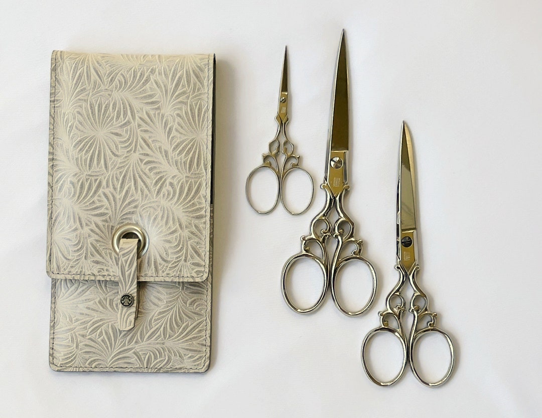 WASA SILVER FILIGREE Scissor Set W/leather Case one Only - Etsy