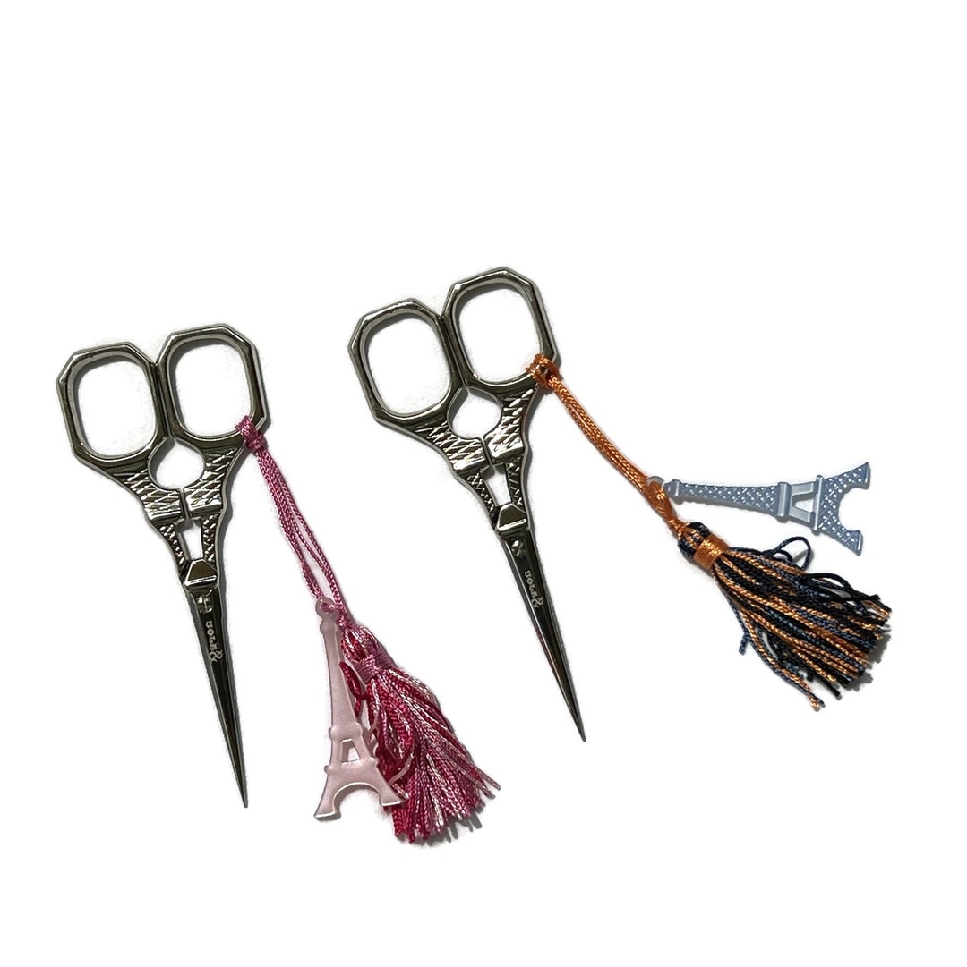 French Embroidery Scissor Sajou Silver Eiffel Tower Tassel & Charm ...