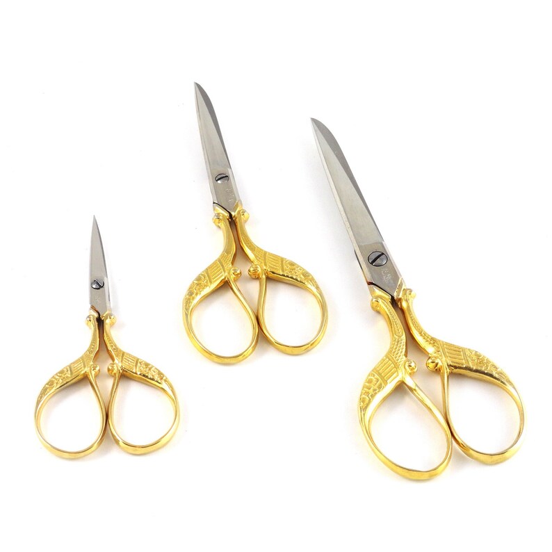 WASA Solingen Floral Embroidery Scissors - Gold - Size Choice - Etsy