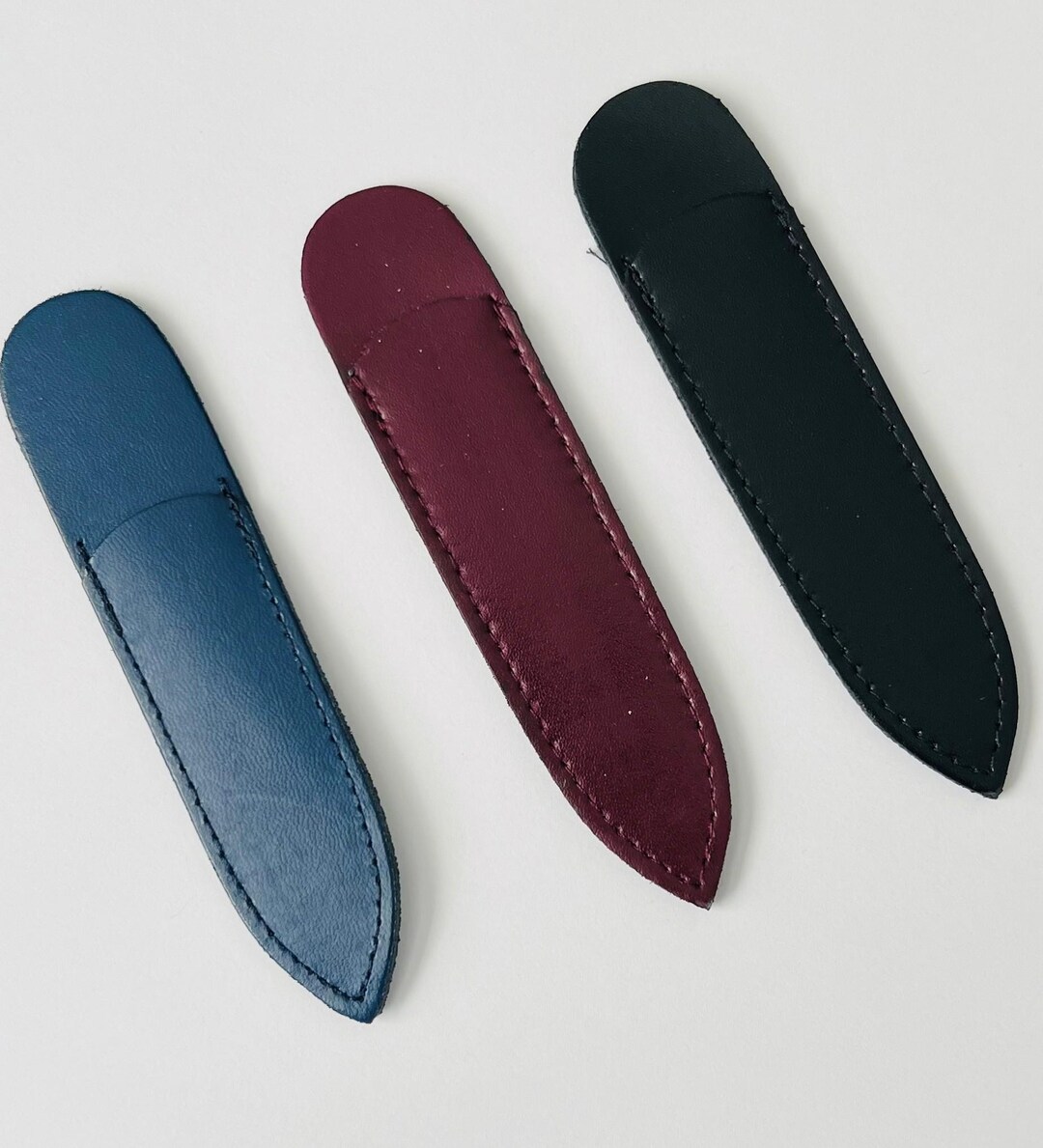 GENUINE Leather Scissor Sheath for 4" Embroidery Scissors, Double ...