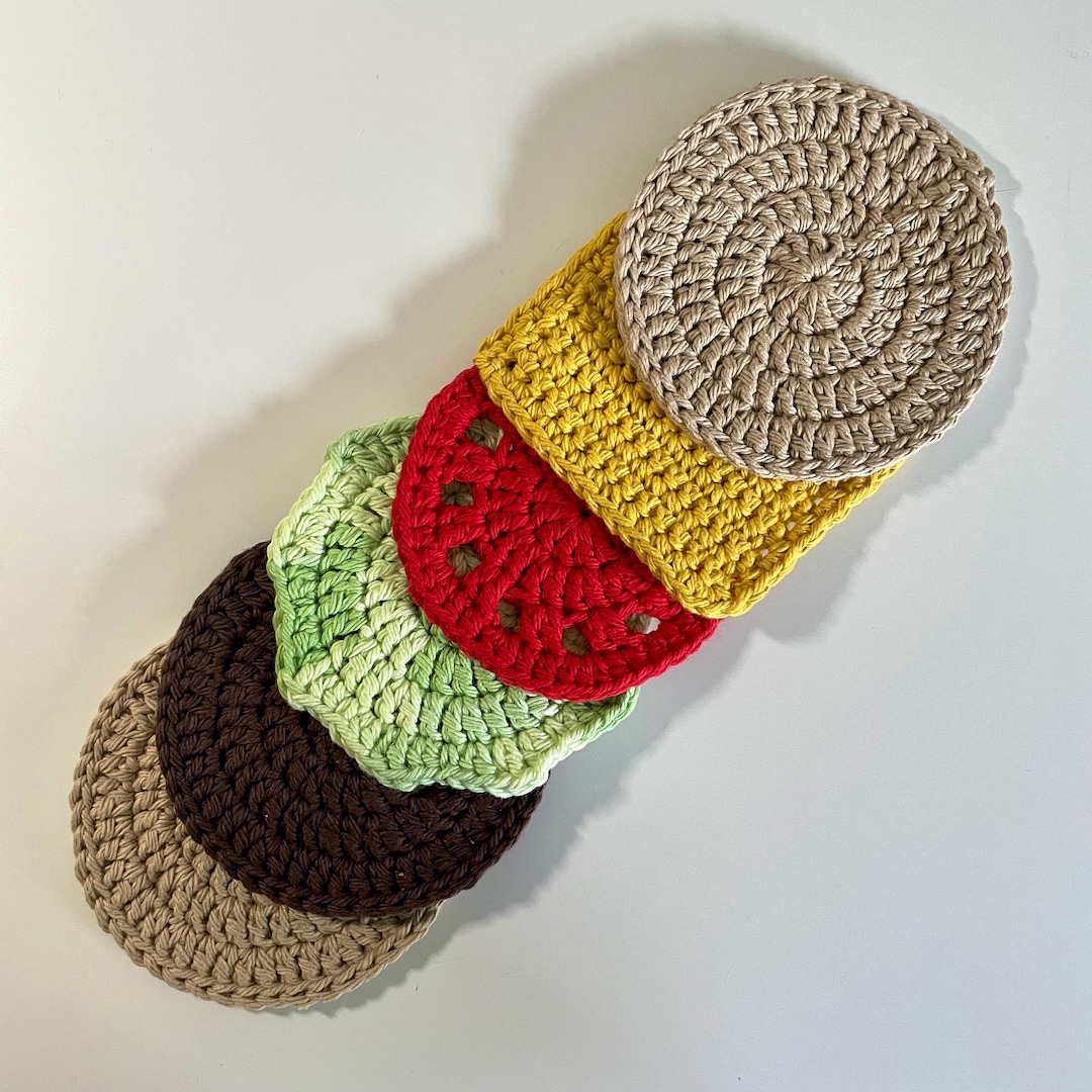 Cotton Yarn Crochet Coasters - Etsy